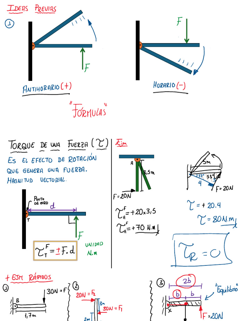 Apuntes-Momento o Torque de Una Fuerza | PDF