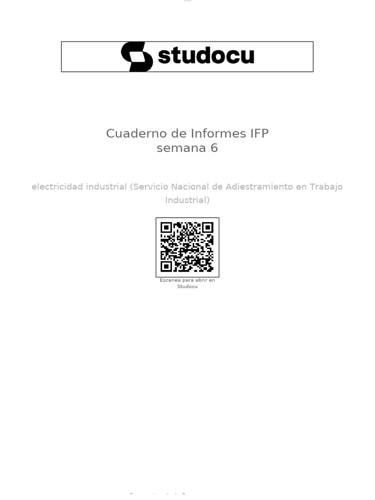 Cuaderno de Informes Ifp Semana 6 | PDF | Ingenieria Eléctrica | Electricidad