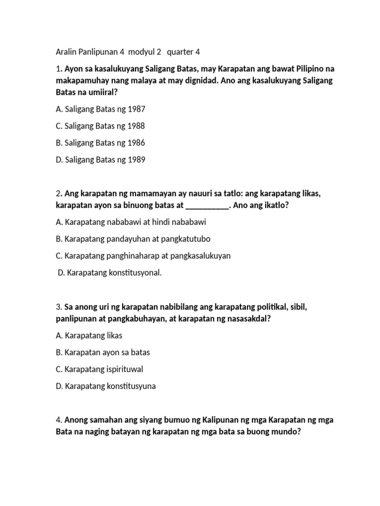 Alliah Aralin Panlipunan 2 | PDF