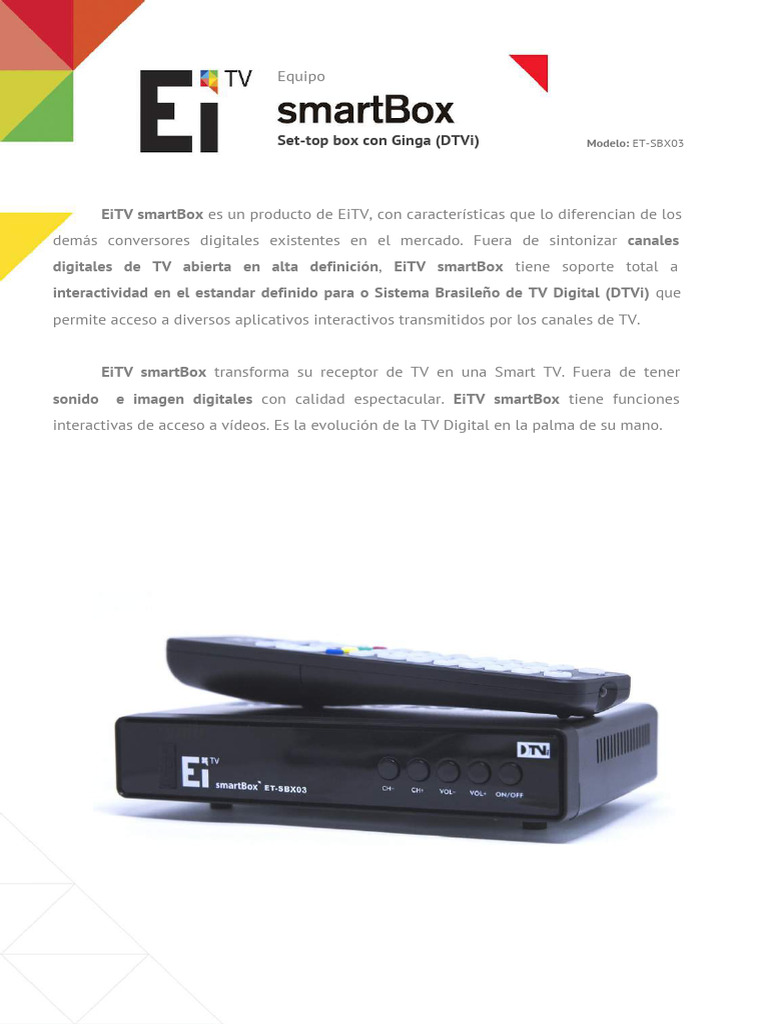 EiTV SmartBox: Interactividad DTVi y HD | PDF | Televisión de alta ...