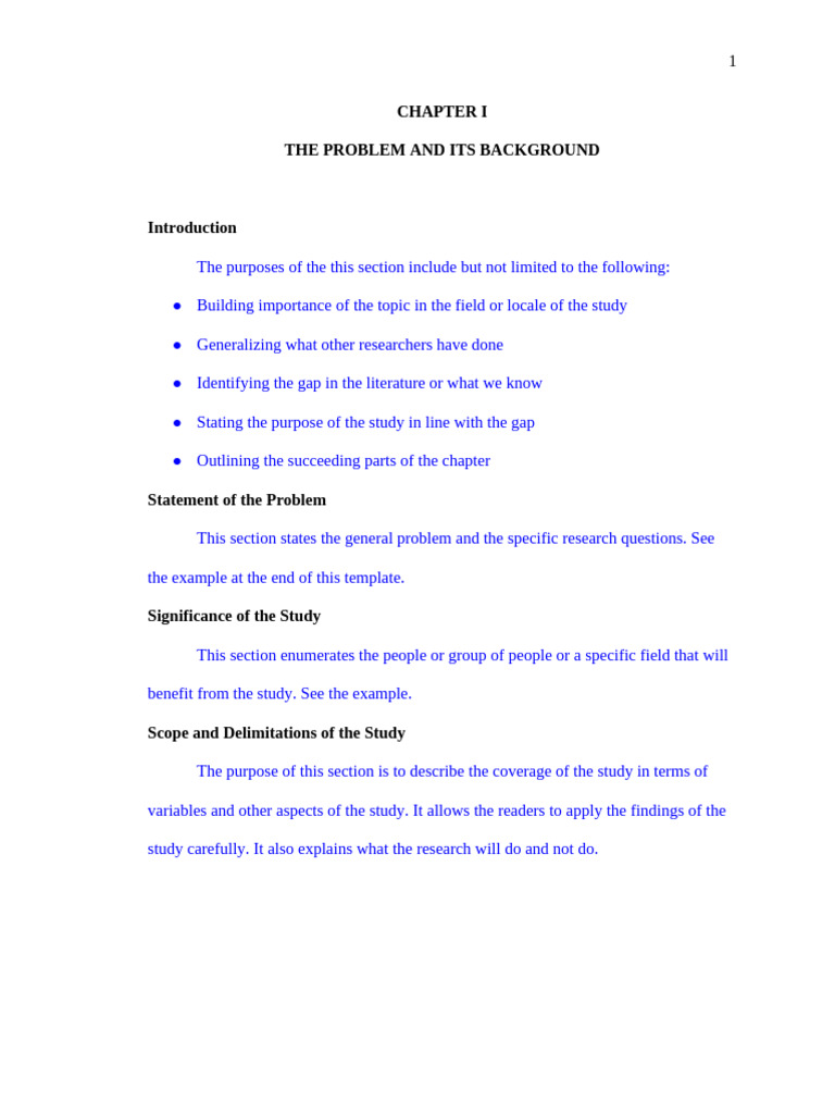 Chapters 1 3 Template Quantitative Study | PDF | Hypothesis | Inquiry