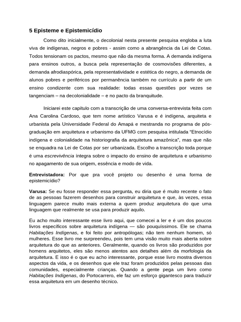 5 Episteme e Epistemicídio | PDF | Pedagogia | Conhecimento