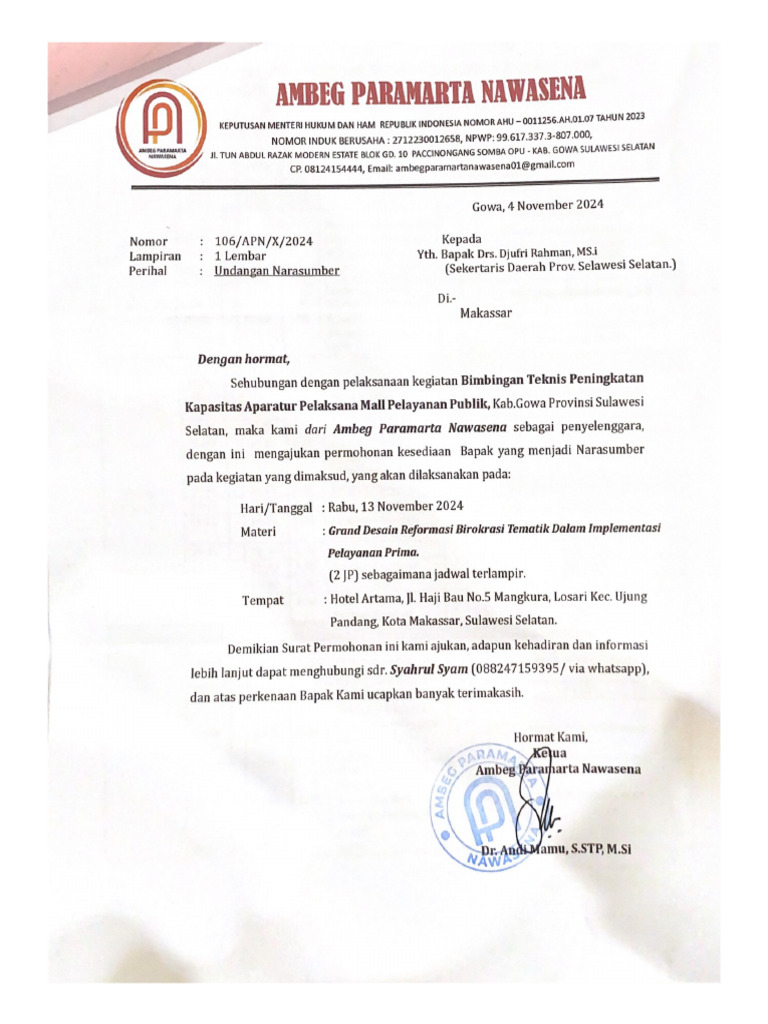 Ambeg Paramarta Nawasena | PDF