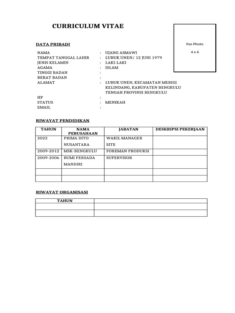 Contoh Format CV | PDF