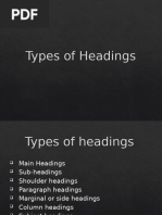 Types of Headings: Heading Function Microsoft Word Style Placement ...