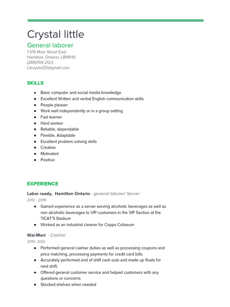 Crystal's Resume | PDF