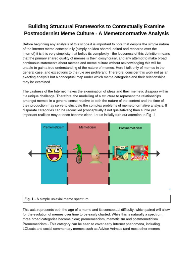 Building Structural Frameworks To Contextually Examine Postmodernist ...