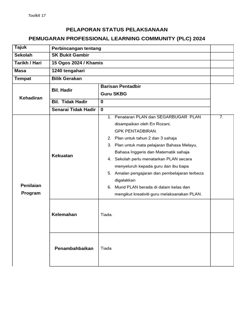 Toolkit 17 PLC 3 | PDF