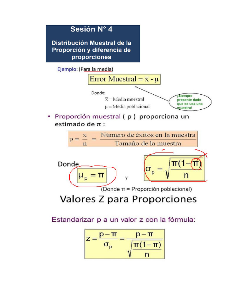 Distribucion Muestral de Proporciones | PDF