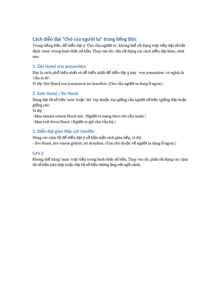 Cho Cua Nguoi Ta Tieng Duc | PDF