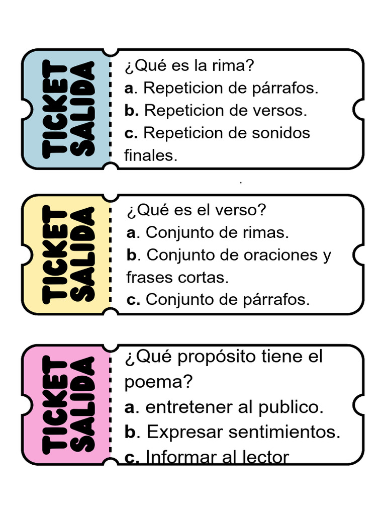 Student Exit Ticket in Colorful Simple Illustrative Style | PDF
