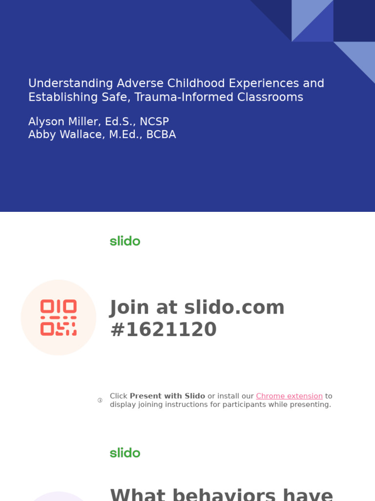 Understanding ACEs. and Establishing Safe Classrooms | PDF ...