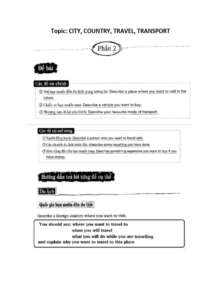 Topic TRAVEL CITY | PDF