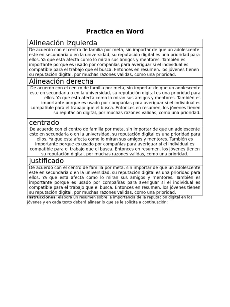 Practica en Word 2 | PDF