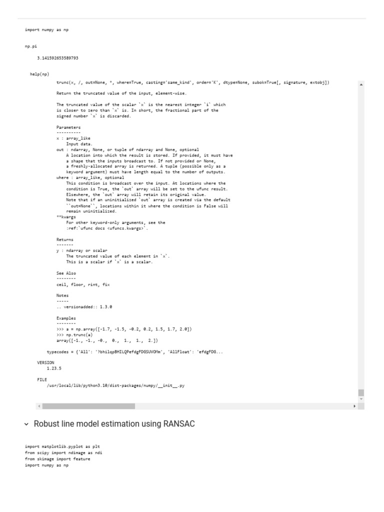 Python Image Processing & RANSAC | PDF | Parameter (Computer ...