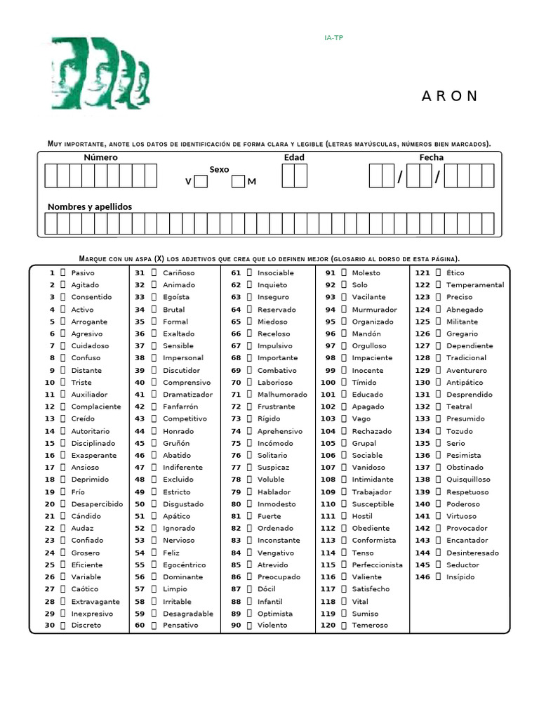 Identificación y Adjetivos IA-TP | PDF