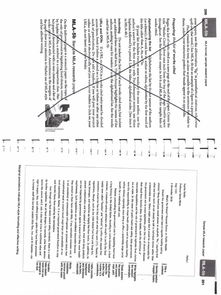 MLA Essay In-Text Citation and Works Cited Page Example | PDF