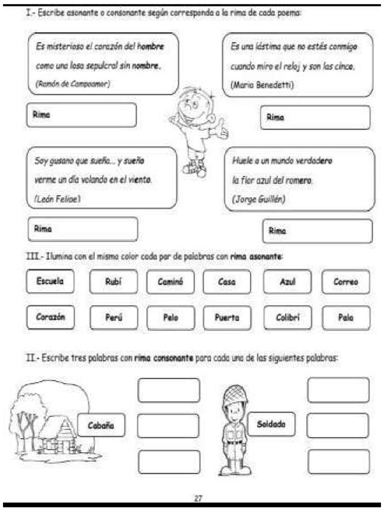 Rima Asonante y Rima Consonante | PDF