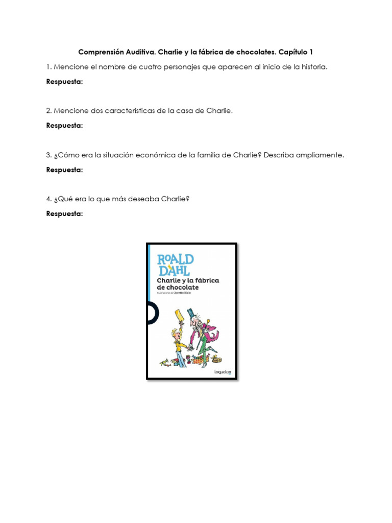 Comprensión Auditiva de Charlie | PDF