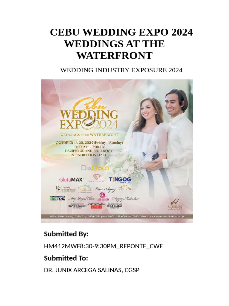 Cebu Wedding Expo 2024 Weddings at The Waterfront 2 | PDF