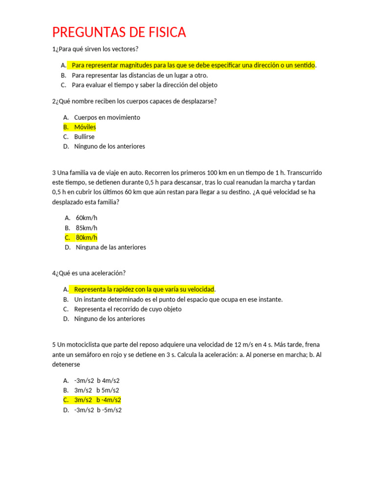 Preguntas de Fisica | PDF