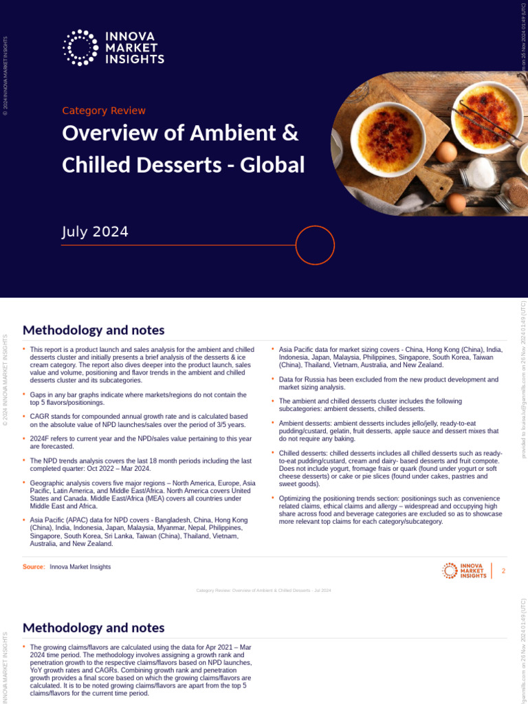 Global Trends in Ambient Desserts | PDF | Desserts | Foods