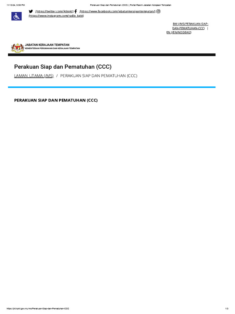 Perakuan Siap Dan Pematuhan (CCC) - Portal Rasmi Jabatan Kerajaan ...