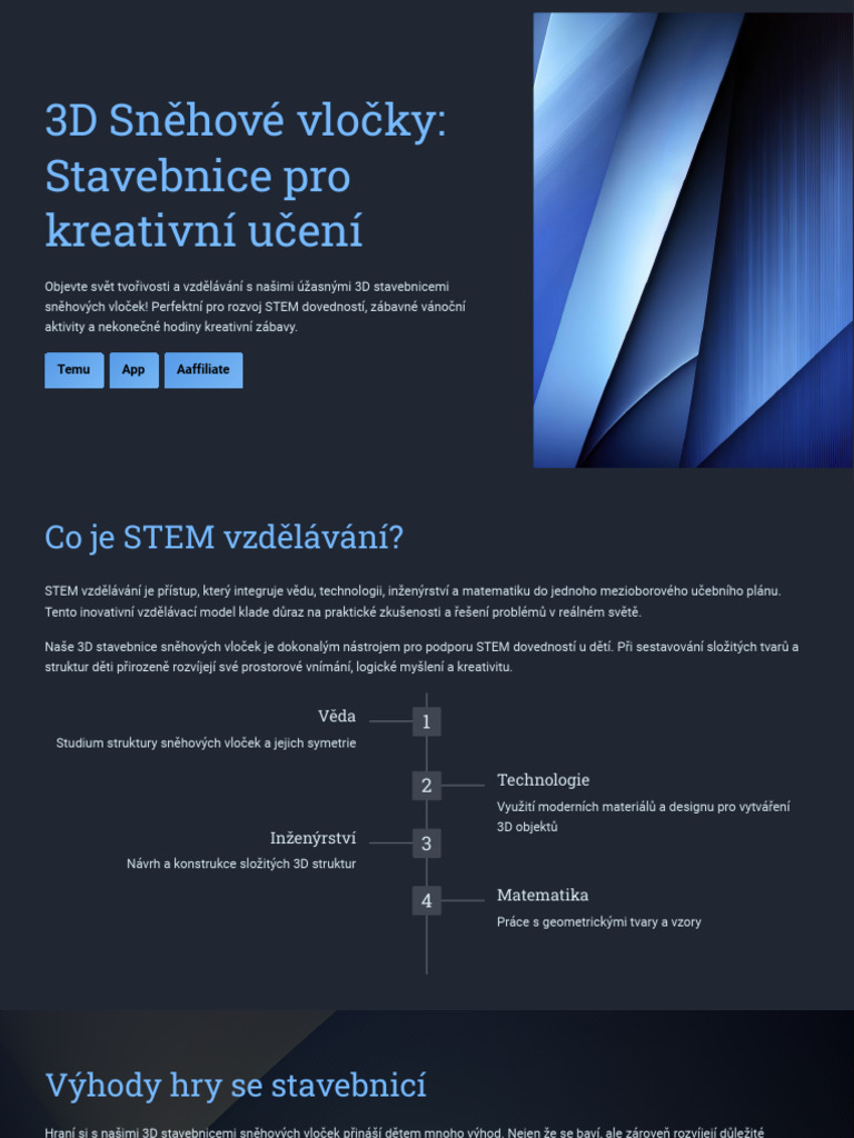 3D Snehove Vlocky Stavebnice Pro Kreativni Uceni | PDF