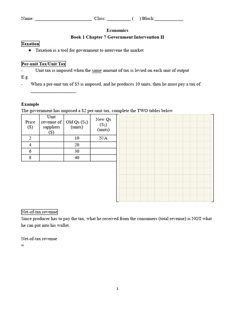 Book 1 Chapter 7 S - Government Intervention II | PDF | Tax Incidence ...