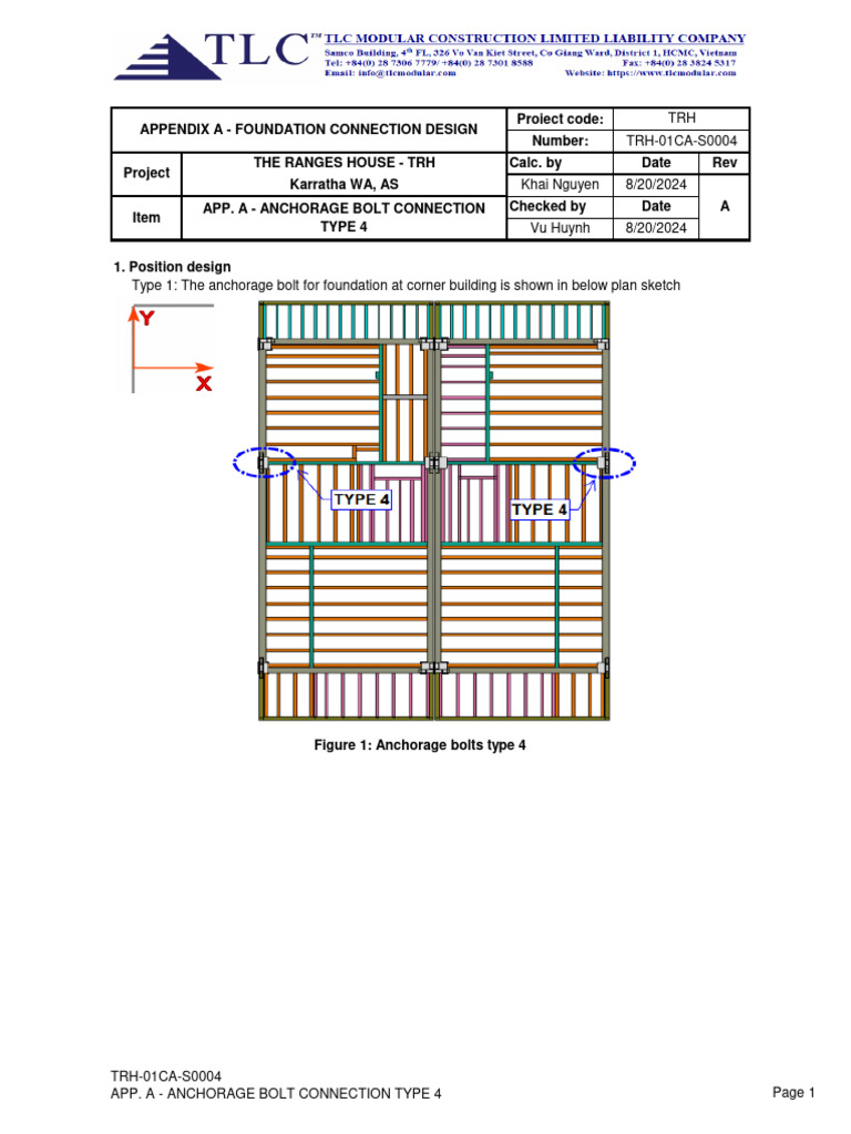Anchorage Bolt Design Analysis | PDF | Stiffness | Bending