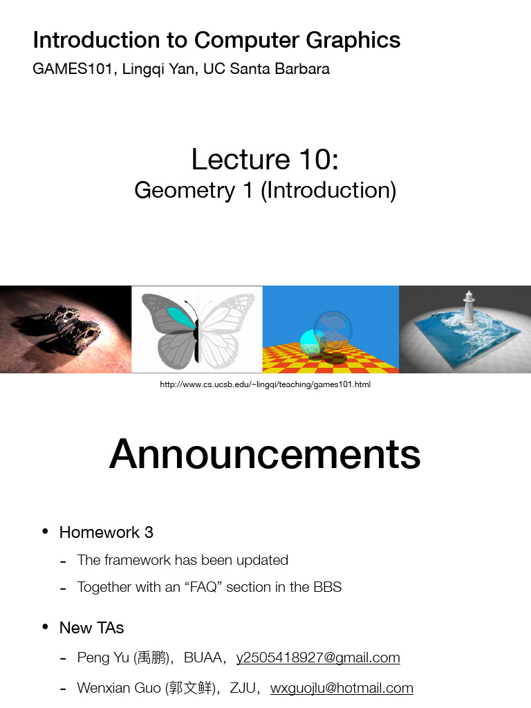 GAMES101 Lecture 10 | PDF | Texture Mapping | 3 D Printing