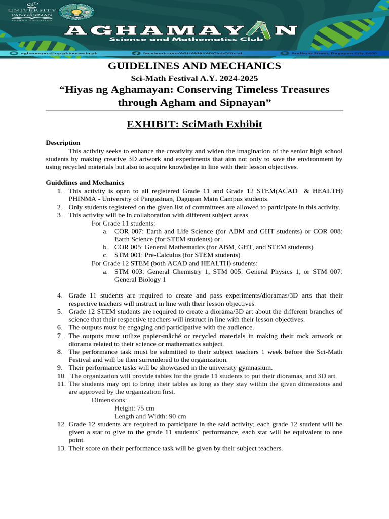 Performance Task Scimath Guidelines and Rubrics | PDF | Science ...