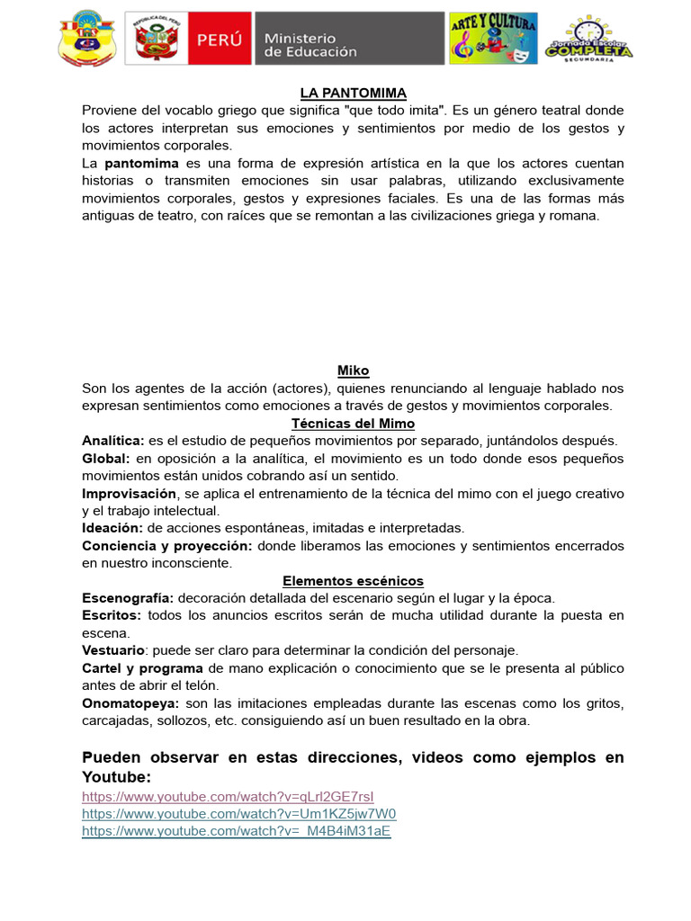 La Pantomima | PDF | Teatro | Las emociones