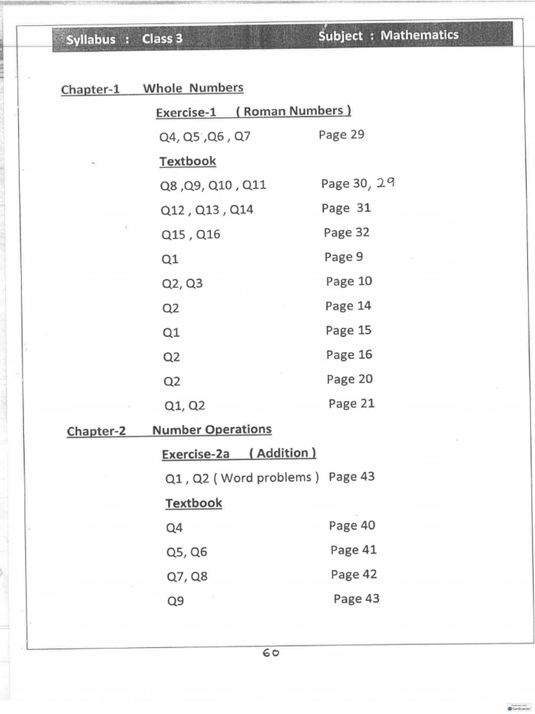 Math Class3 Revision | PDF