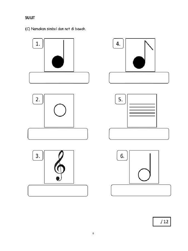 Latihan Not Muzik Tahun 3 | PDF