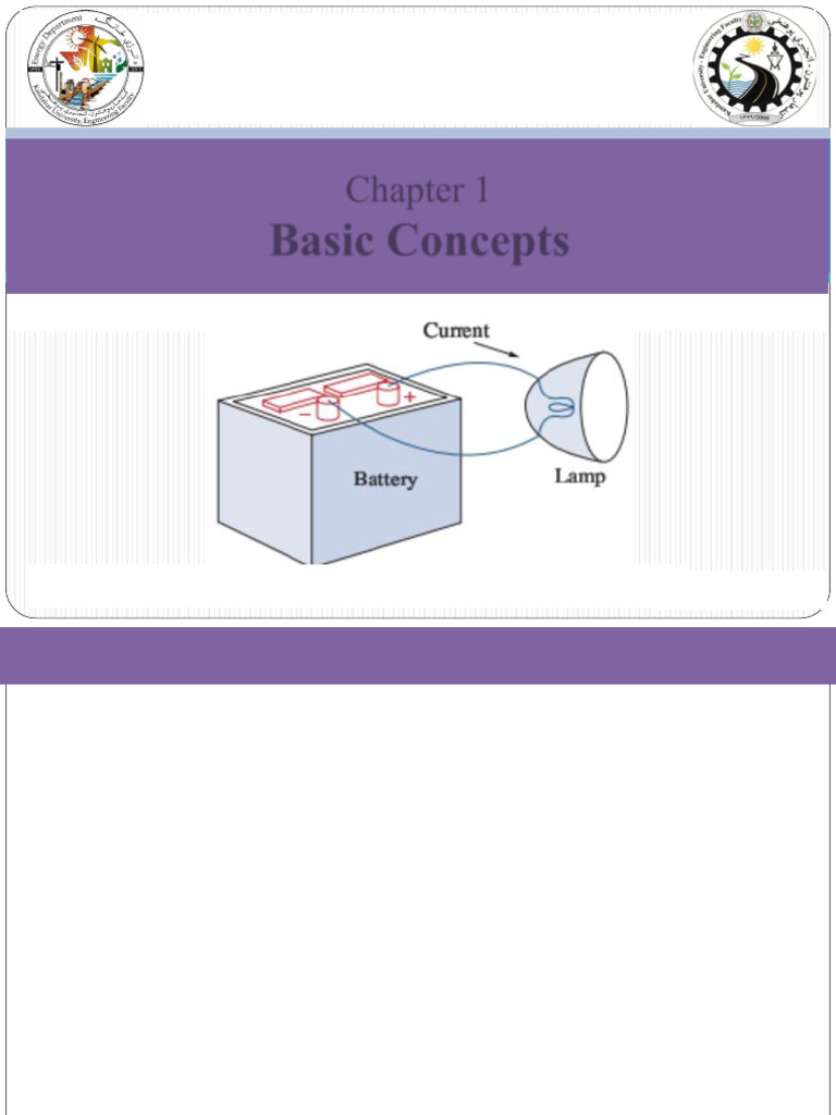 1 Chapter Basic Concepts | PDF | Voltage | Electric Charge