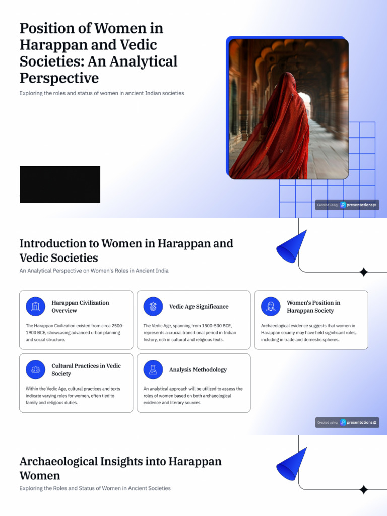 Position of Women Harappan Vedic Ages Analysis-1 | PDF