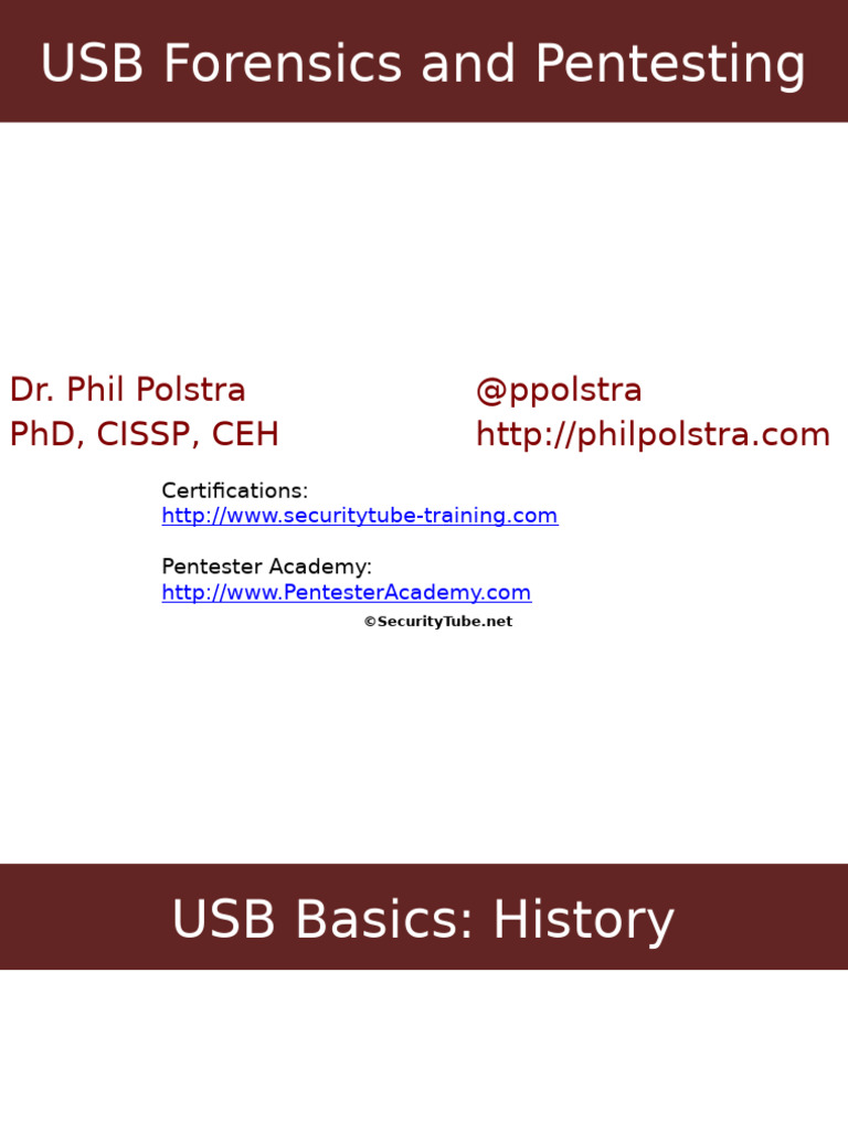 USB Forensics and Pentesting Guide | PDF | Usb | Computer Data