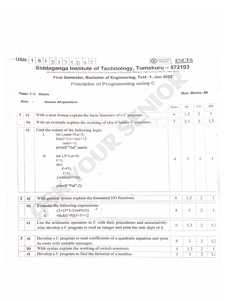 TEST PAPERS Vtu Study Hub | PDF | Electronic Band Structure | Electron