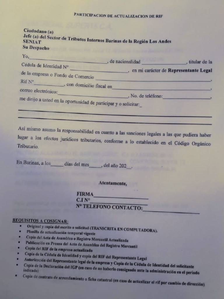 Carta Del Seniat Participacion de Actualizacion Del Rif | PDF