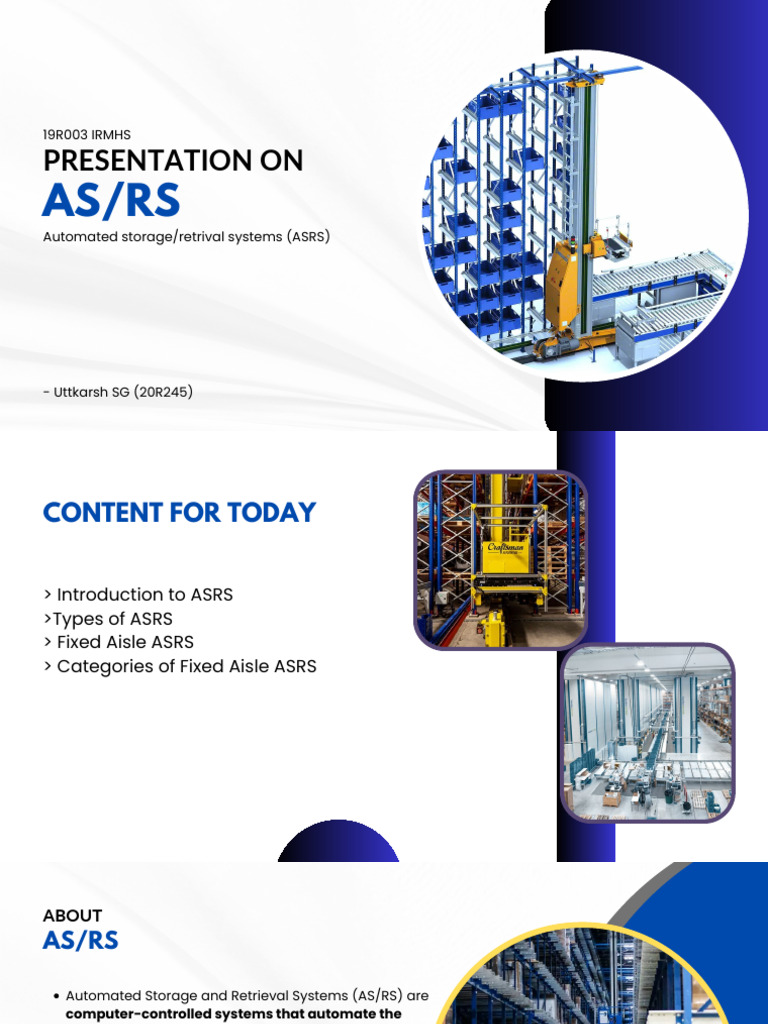 Asrs Presentation | PDF | Warehouse