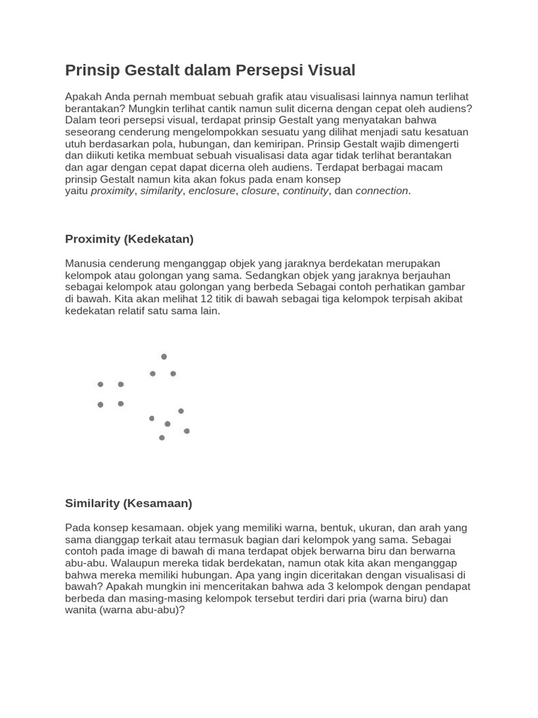 Prinsip Gestalt Dalam Persepsi Visual | PDF