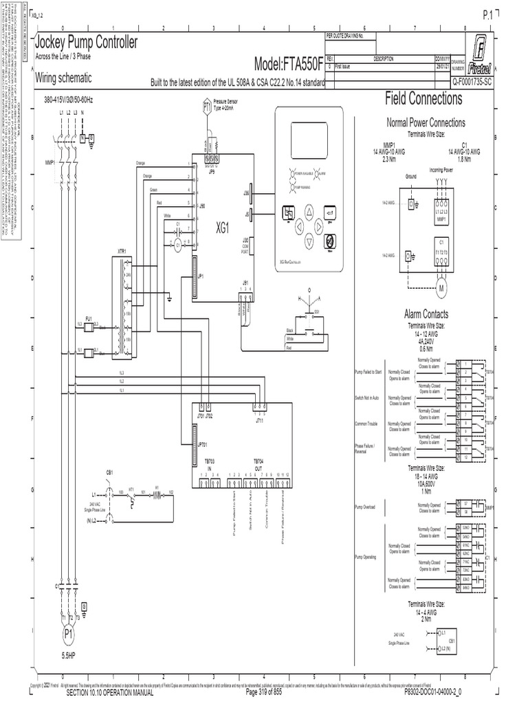 Jockey Pump Controller Wiring Diagram | PDF | Switch | Electric Power