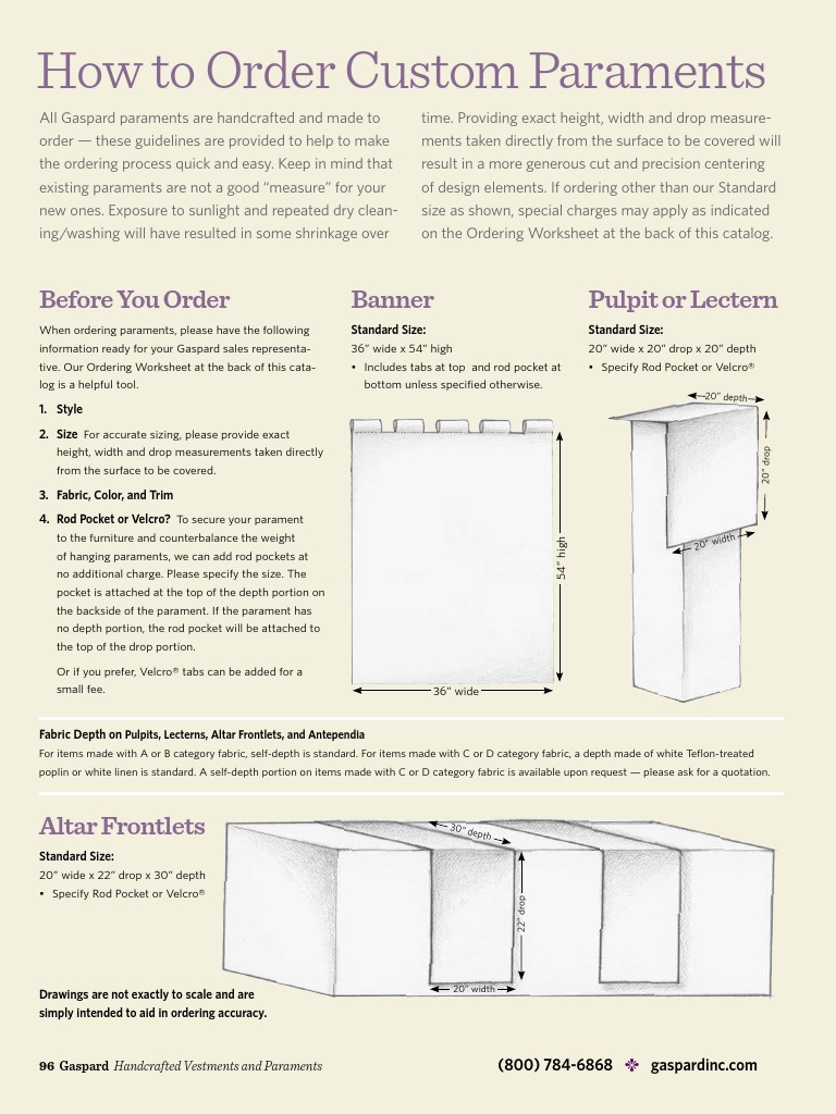 How To Order Custom Paraments | PDF | Nature