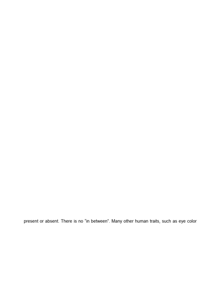 Genetic Traits Profile - Labreport | PDF | Dominance (Genetics) | Allele