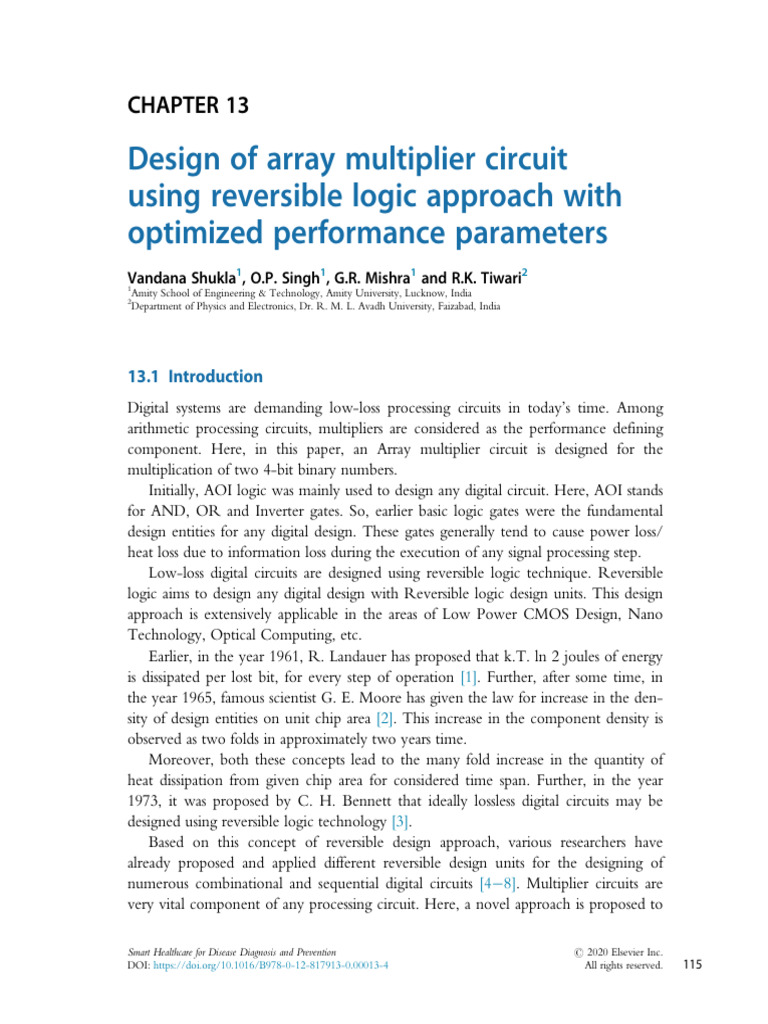 Shukla 2020 | PDF | Logic Gate | Computing