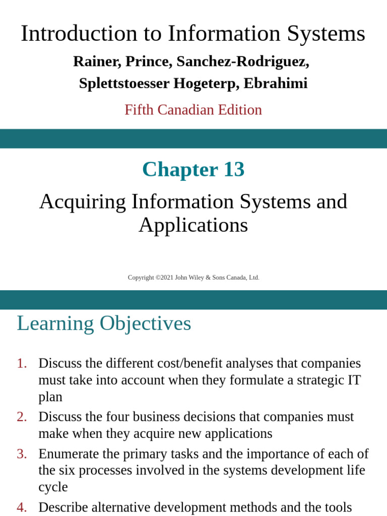 Rainer5ce Ch13 Lecture | PDF | Software Development Process | Computing