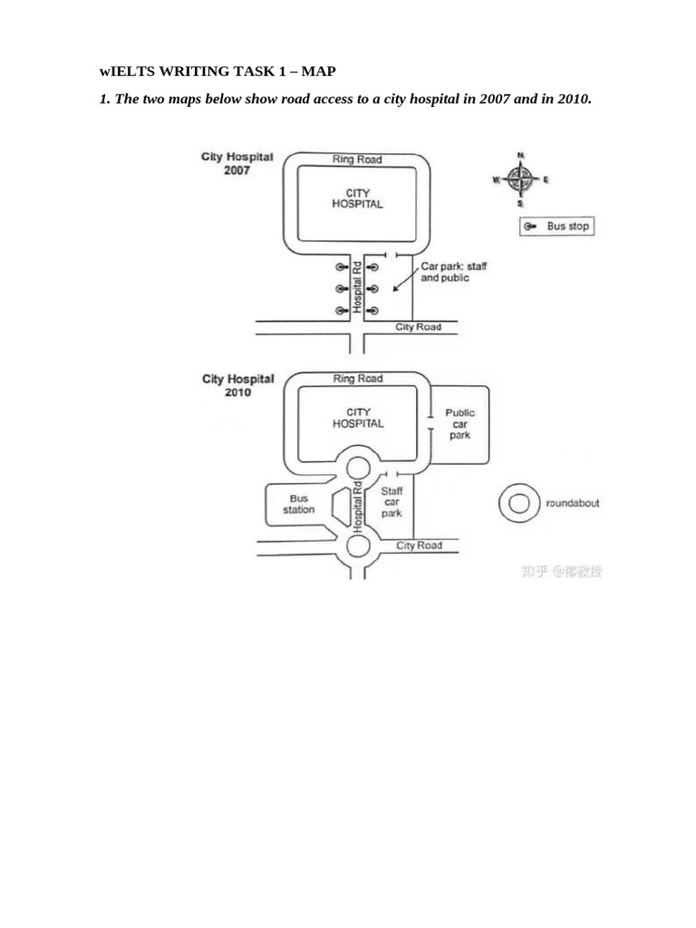 (Writing Task 1) Map Practice 2 | PDF