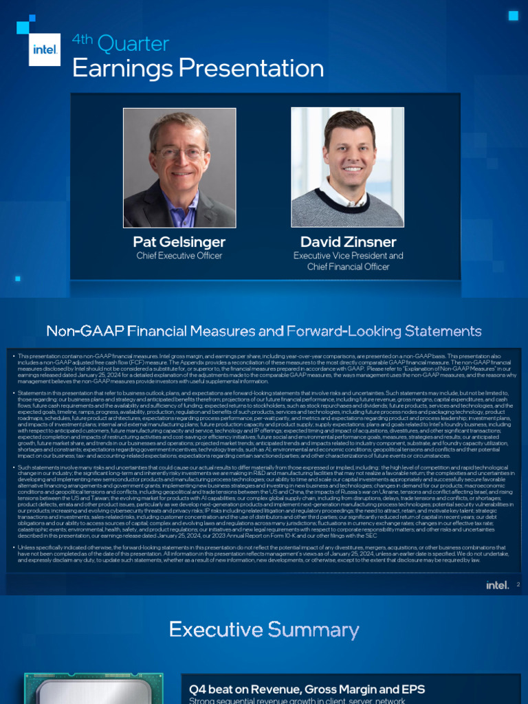 Q4 2023 Earnings Deck | PDF | Intel | Taxes