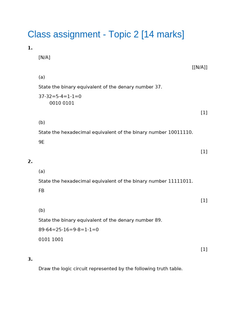 Class Assignment - Topic 2 | PDF | Theory Of Computation | Mathematics
